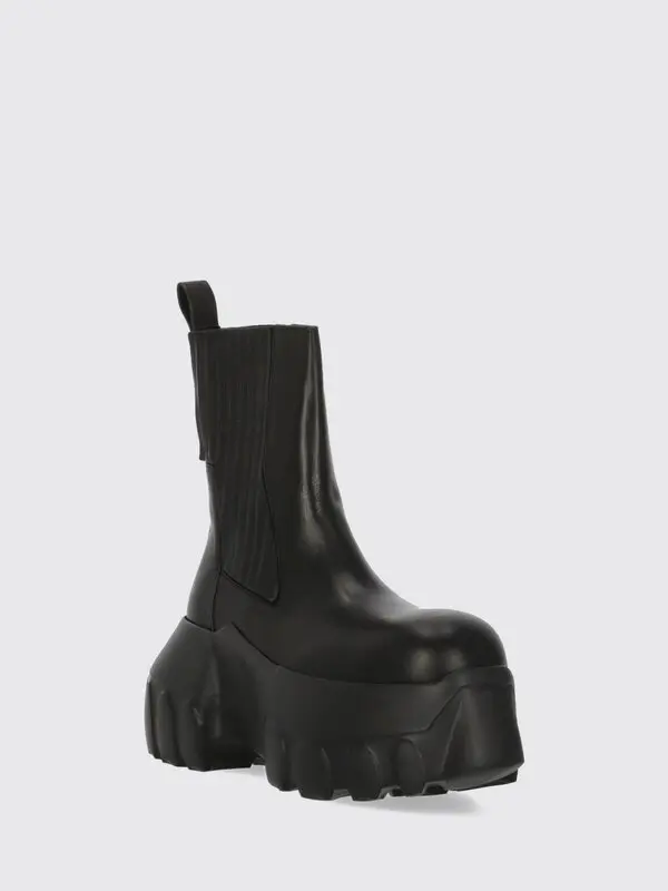 Rick Owens Calfskin Chelsea Boots With Chunky Sole