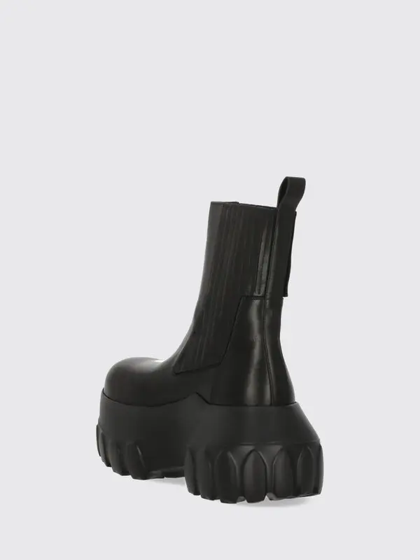 Rick Owens Calfskin Chelsea Boots With Chunky Sole