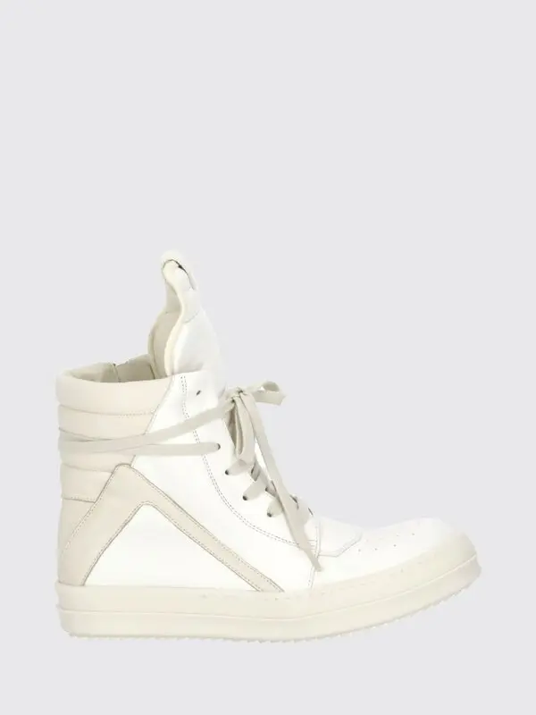 Rick Owens Bicolour Leather High-top Trainers With Padded Ankle