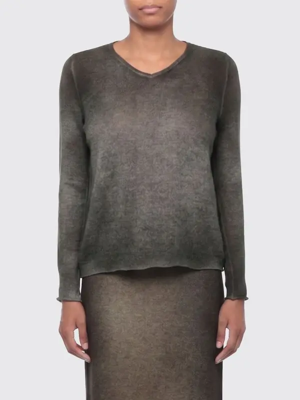 Avant Toi Abstract Pattern V-neck Jumper In Pure Cashmere - Green