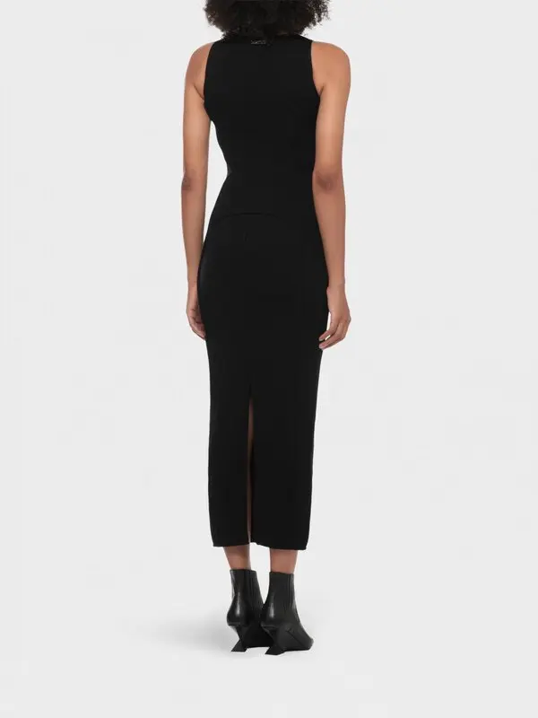 Attico Off-the-shoulder Slim Fit Jersey Sheath Midi Dress