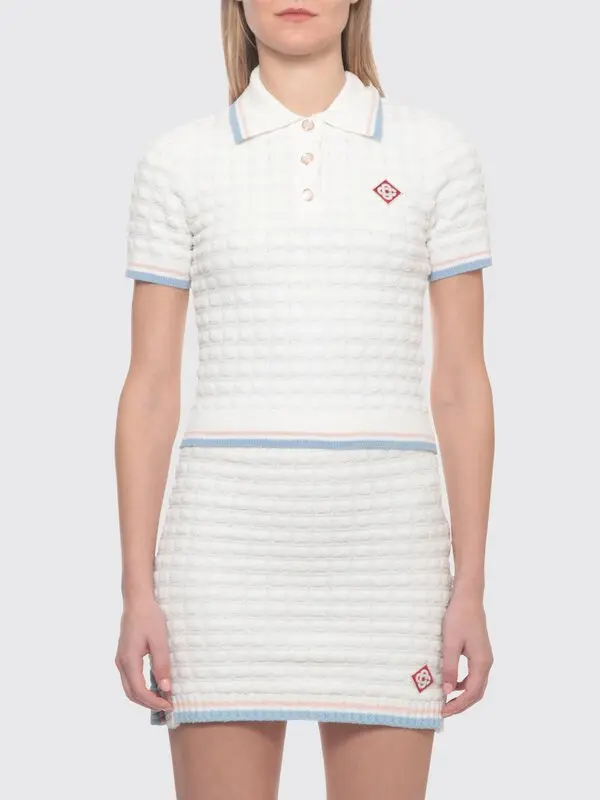 Casablanca Contrast Trim Knit Polo Shirt