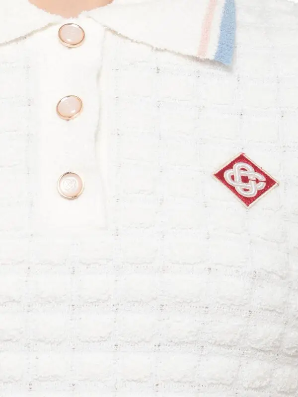 Casablanca Contrast Trim Knit Polo Shirt