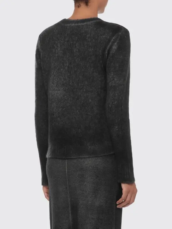 Avant Toi Crewneck Jumper In Cashmere And Silk With An Abstract Pattern - Black