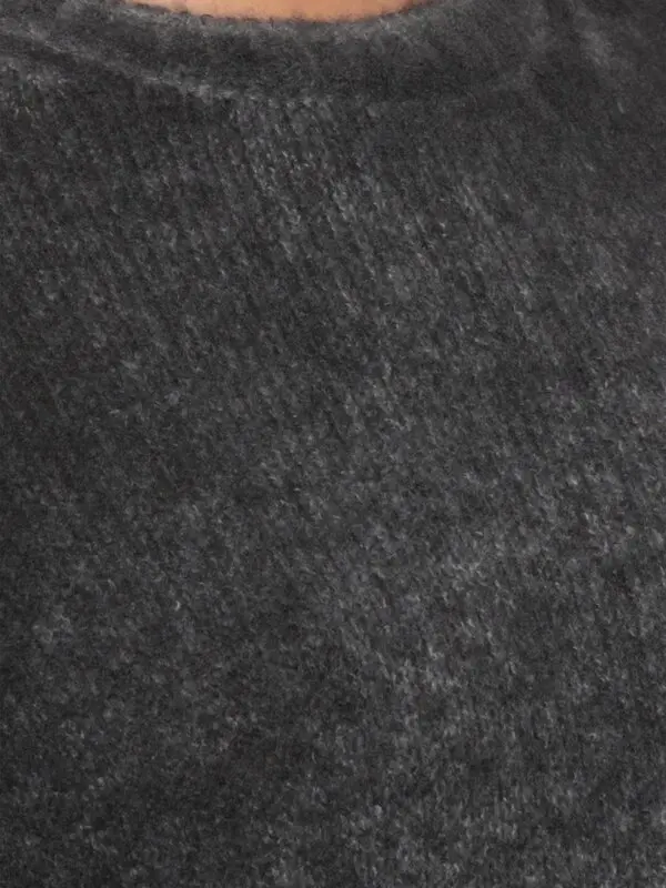 Avant Toi Crewneck Jumper In Cashmere And Silk With An Abstract Pattern - Black