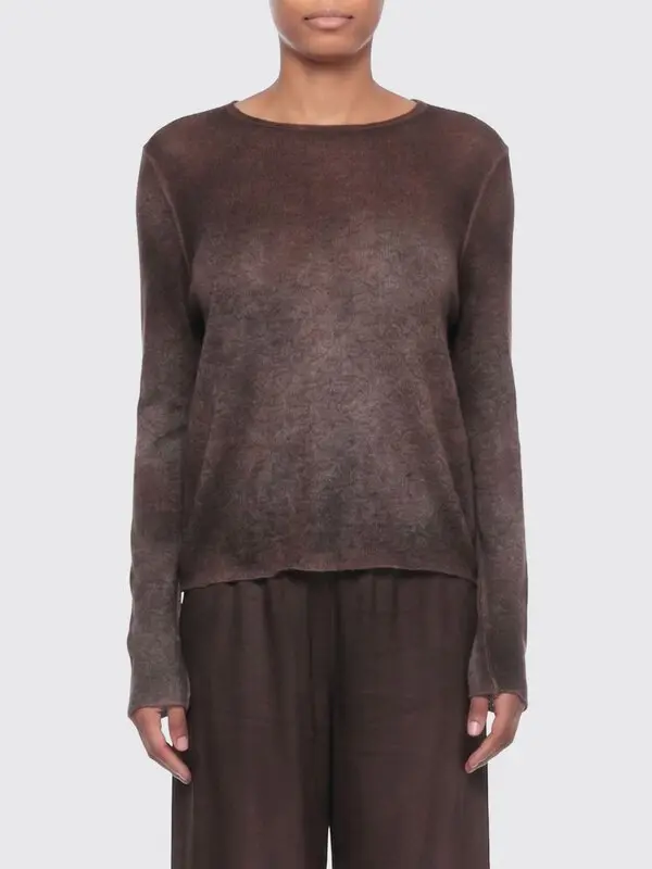 Avant Toi Crewneck Jumper In 100% Cashmere With Abstract Motif
