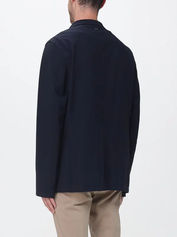 Herno Single-breasted Scuba Blazer With Patch Pockets And Back Vent