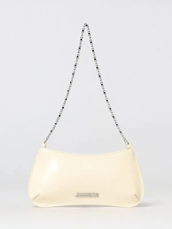 Jacquemus Le Petit Bisou Patent Leather Shoulder Bag With Chain Handle