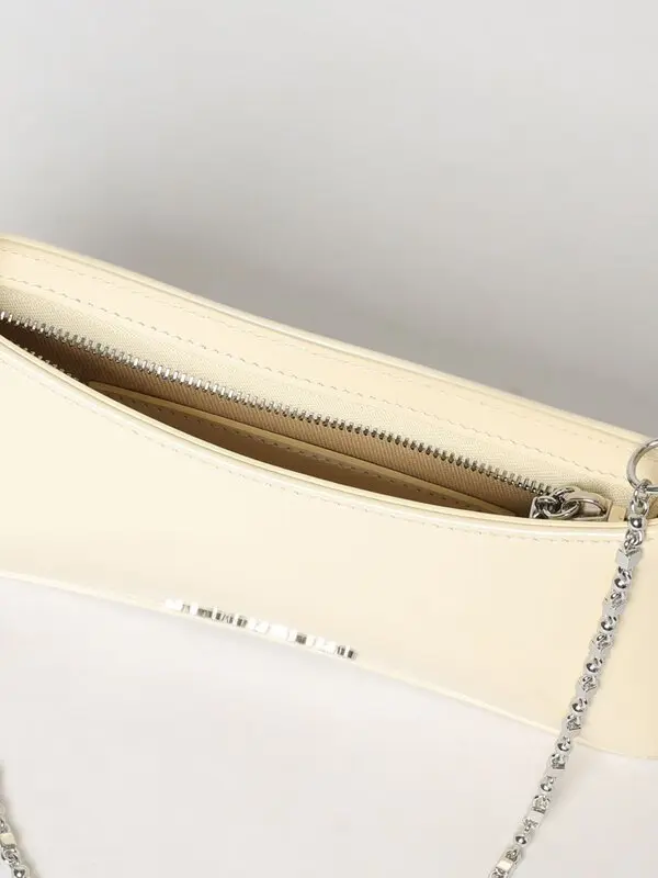 Jacquemus Le Petit Bisou Patent Leather Shoulder Bag With Chain Handle