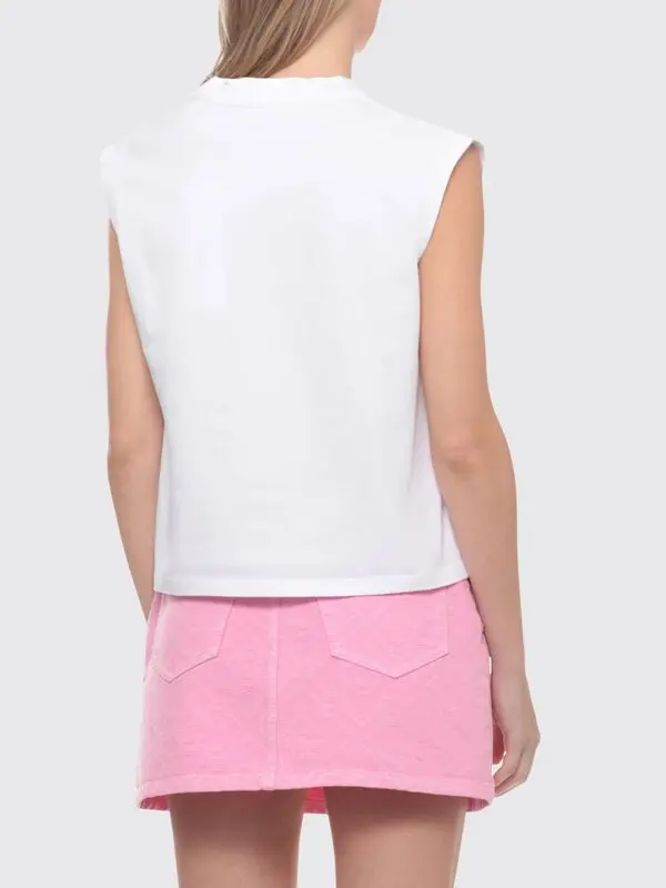 Casablanca Organic Cotton Tank Top With Graphic Print And Logo