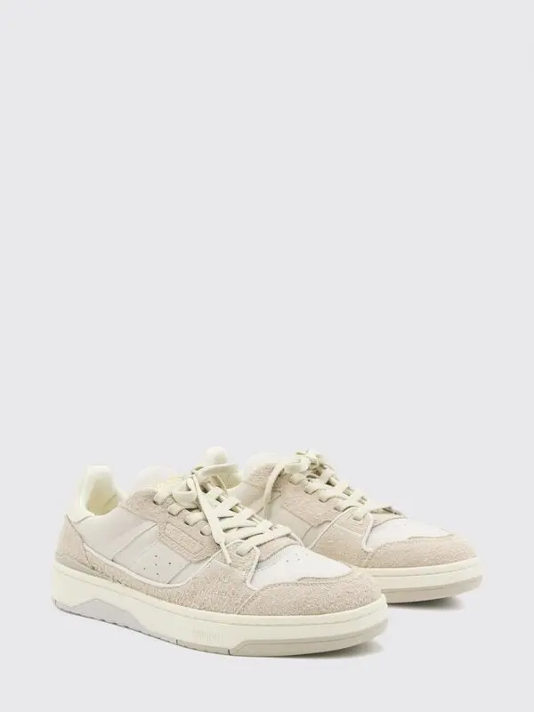 Axel Arigato Clay Low Top Leather And Suede Sneakers With Mesh Inserts