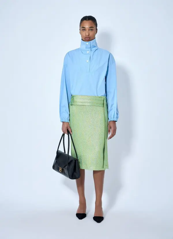 Marni High-collar Buttoned Pullover - Blue