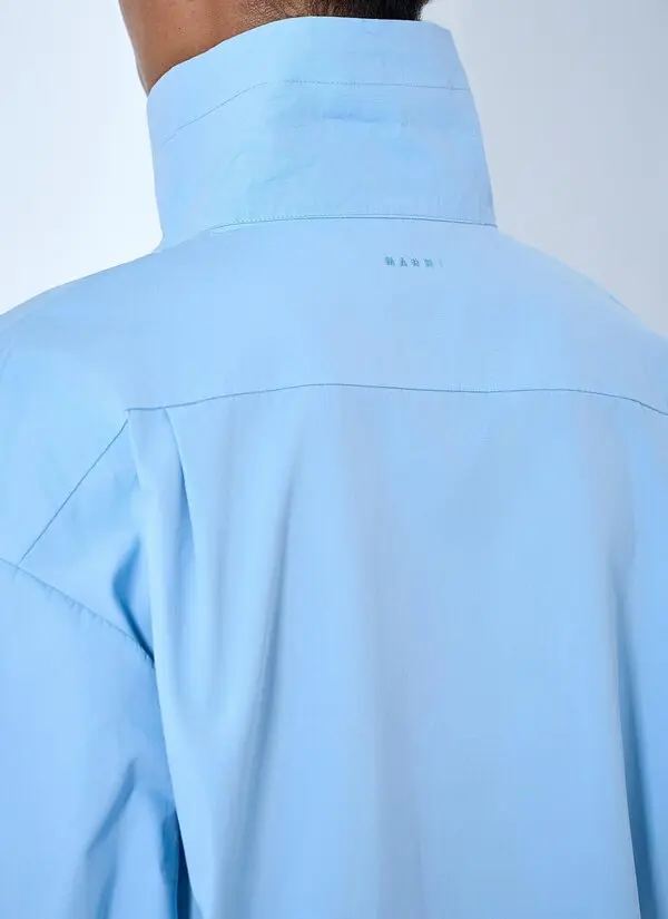 Marni High-collar Buttoned Pullover - Blue
