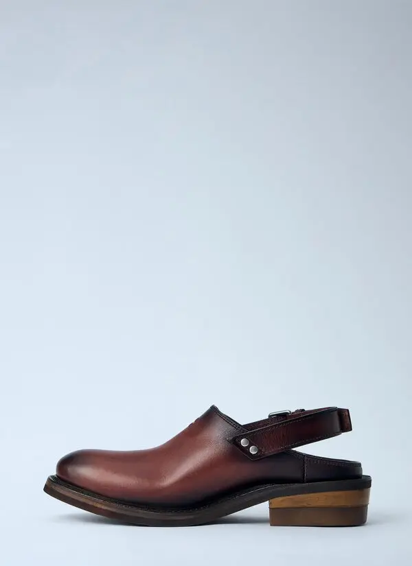 Miu Miu Foule Leather Mules