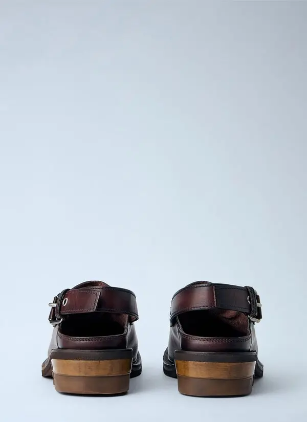 Miu Miu Foule Leather Mules