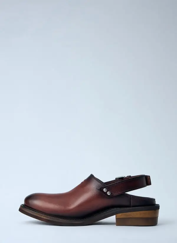 Miu Miu Foule Leather Mules