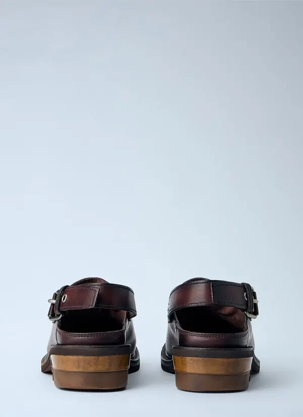 Miu Miu Foule Leather Mules