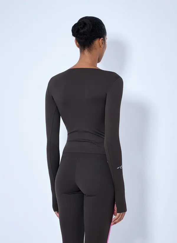 Balenciaga Long Sleeve Fitted Top