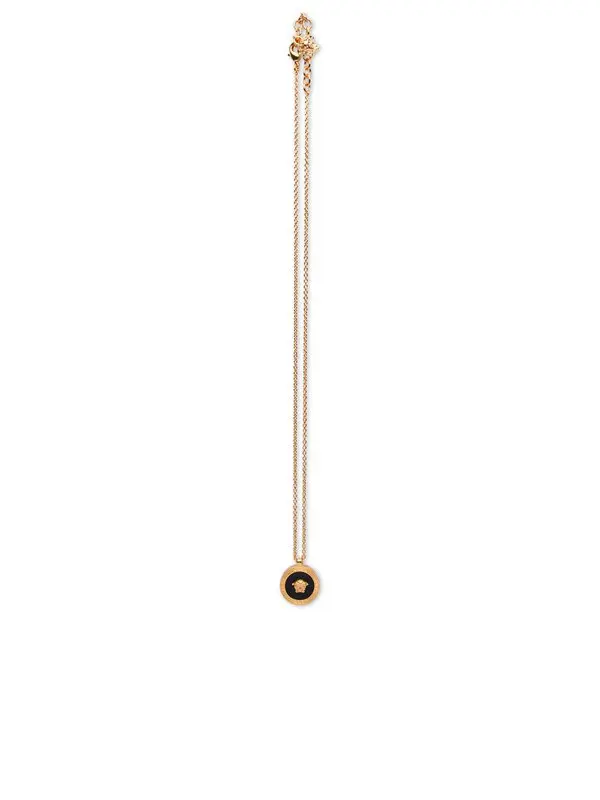 Versace Brass Medusa Pendant Necklace - Gold