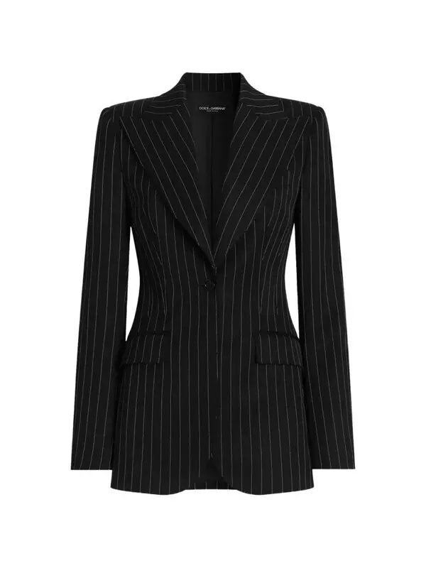 Dolce & Gabbana Single-breasted Turlingon Pinstripe Blazer - Multicolor
