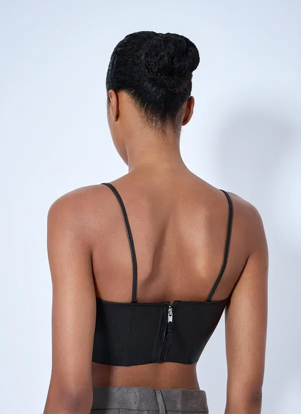 Rick Owens Leather Crop Top