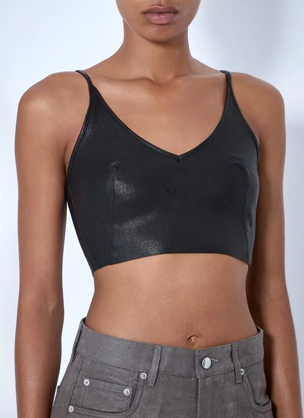 Rick Owens Leather Crop Top