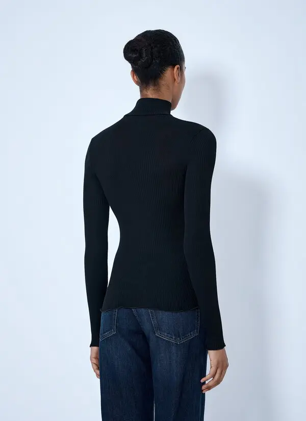 Prada Ribbed Turtleneck Top