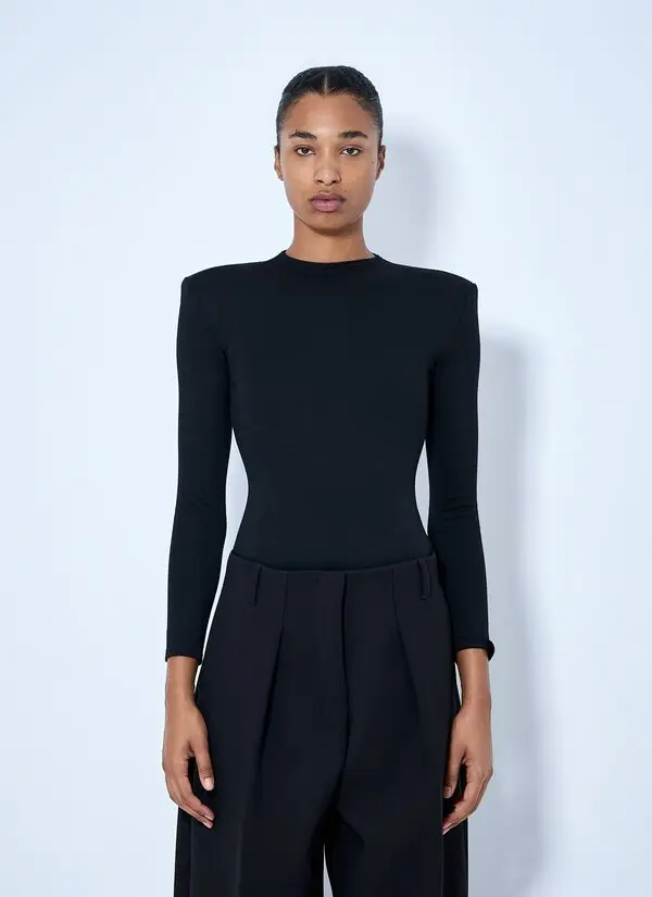 JIL SANDER Wool Bodysuit With Long Sleeves