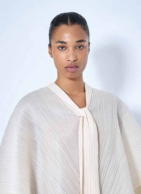Issey Miyake Pleated Cape Blouse