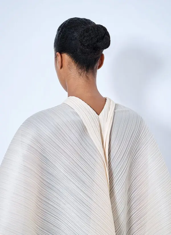 Issey Miyake Pleated Cape Blouse