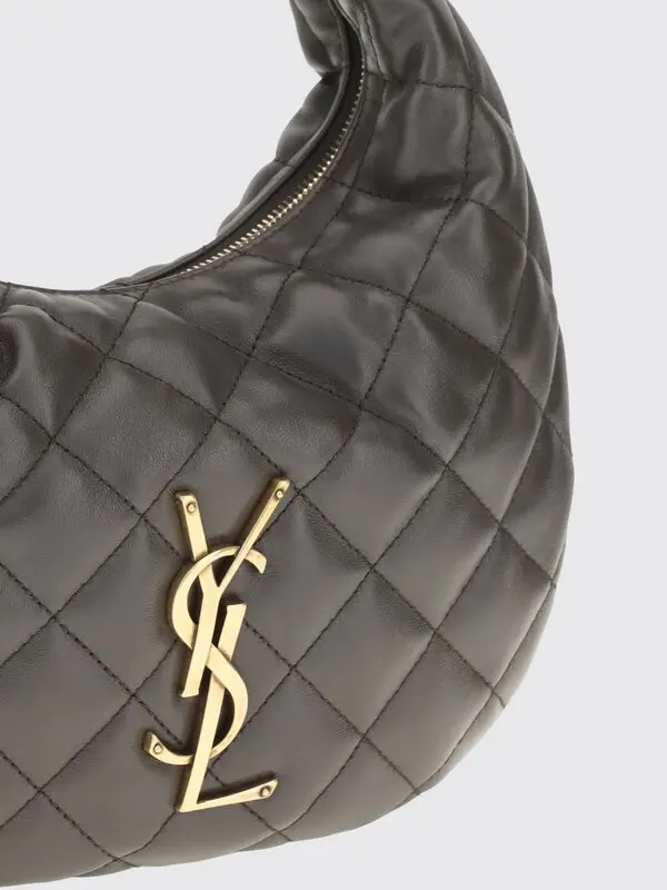 Saint Laurent Icarino Quilted Nappa Hobo Bag - Gray