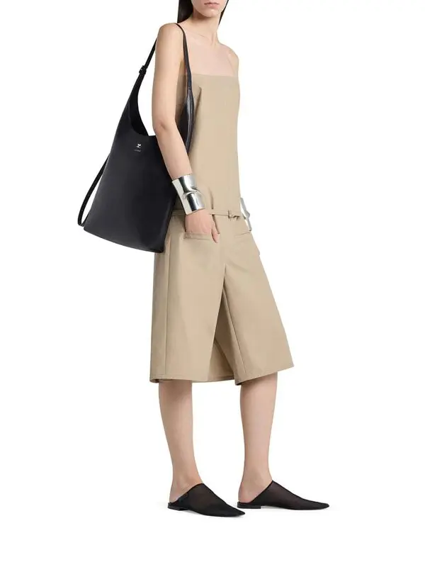 COURREGES Large Melt Leather Tote Bag