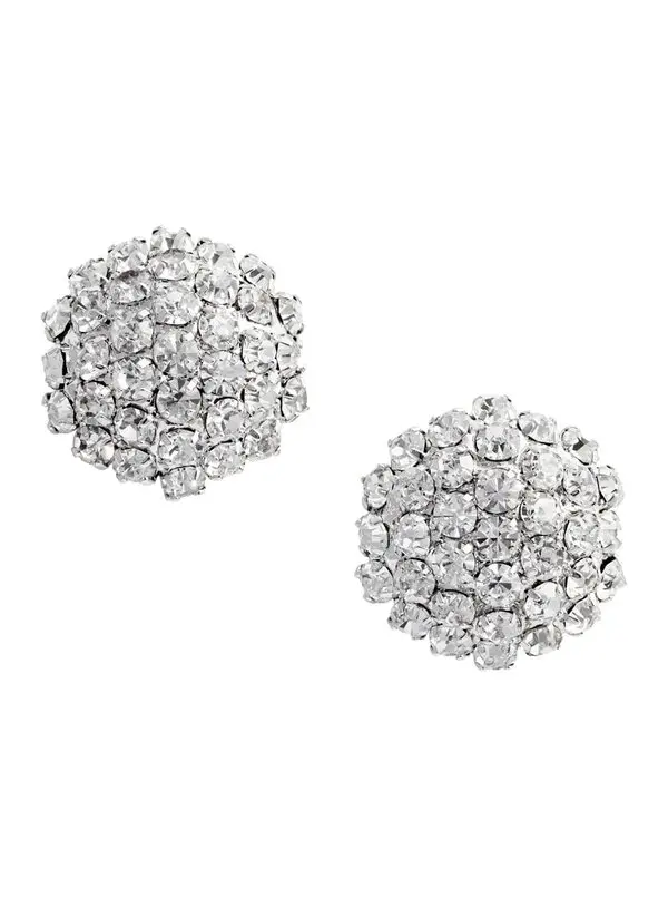 SELF-PORTRAIT Silver Color All-over Crystal Decoration Earrings For - Multicolor
