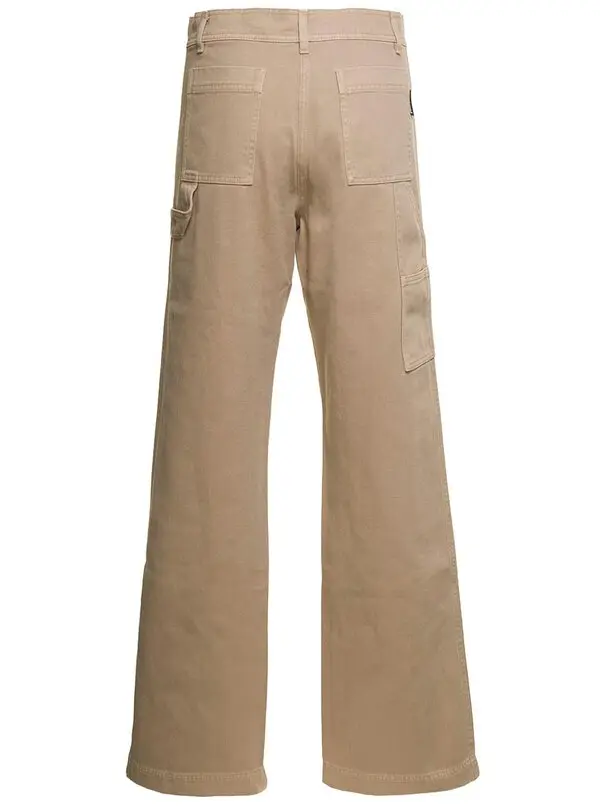 Palm Angels Cargo Pants With Embroidered Palm - Multicolor