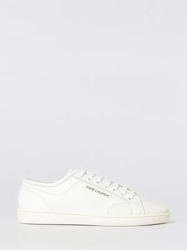 Saint Laurent Leather Sneakers - White