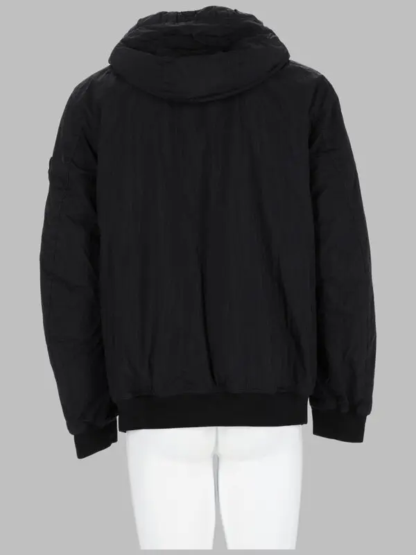 Stone Island Giacca Bomber Con Patch Logo E Cappuccio
