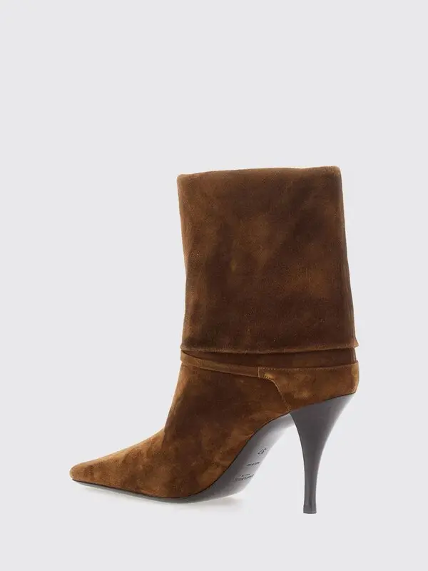 Saint Laurent Suede Ankle Boot - Brown