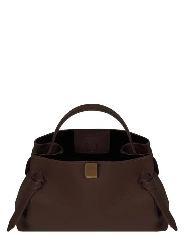 Yuzefi Gyoza Leather Handbag - Brown