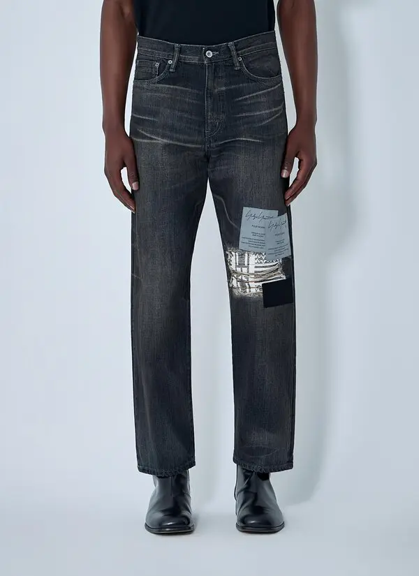 Yohji Yamamoto X Neighborhood Savage Denim Dp Basic Jeans - Black