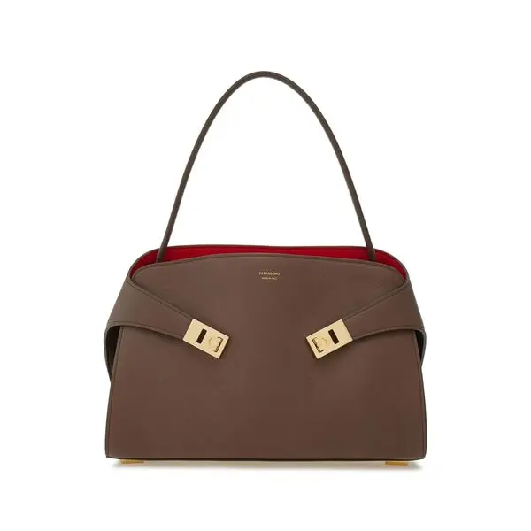 FERRAGAMO Neutrals Shoulder Bags - Cream