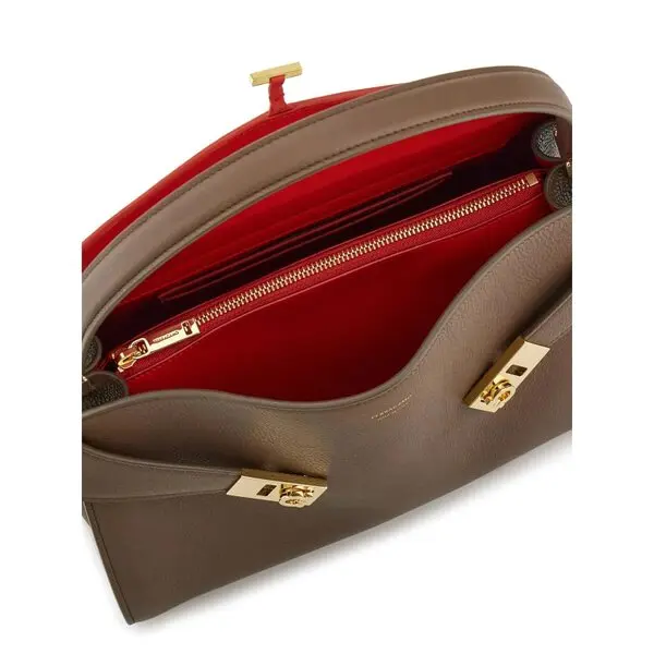 FERRAGAMO Neutrals Shoulder Bags - Cream