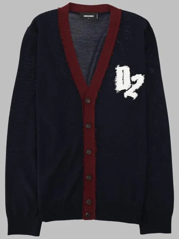 Dsquared2 Cardigan In Lana - Black
