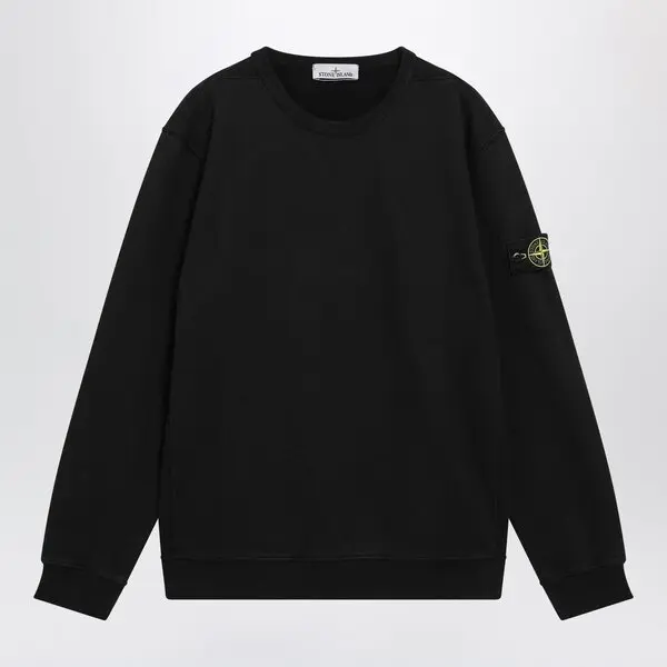 Stone Island Cotton Crewneck Sweatshirt - Black