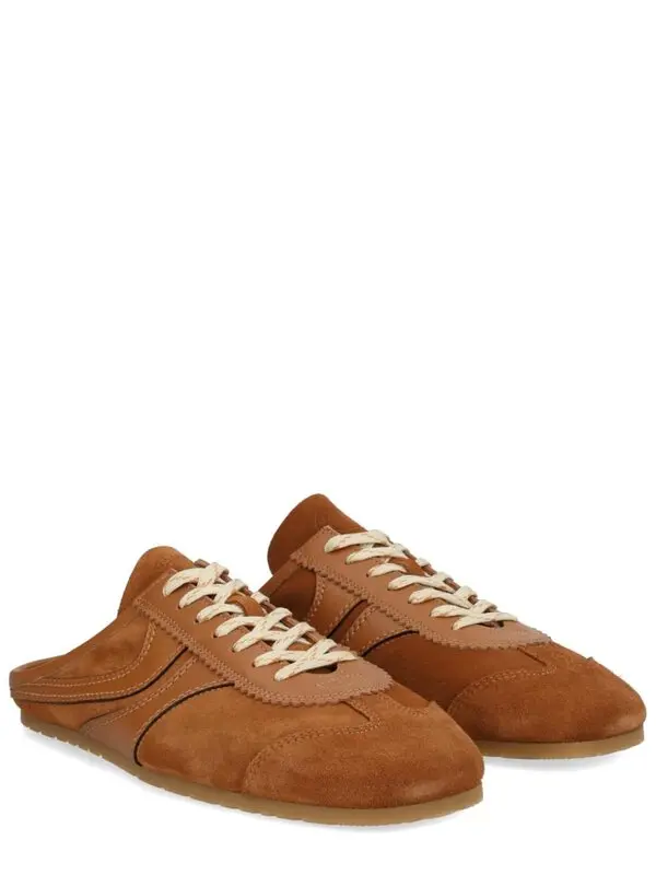 Dries Van Noten Suede Sneaker Mule - Brown