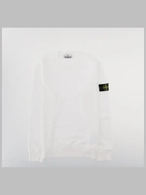 Stone Island Logo Patch Sweatshirt - White