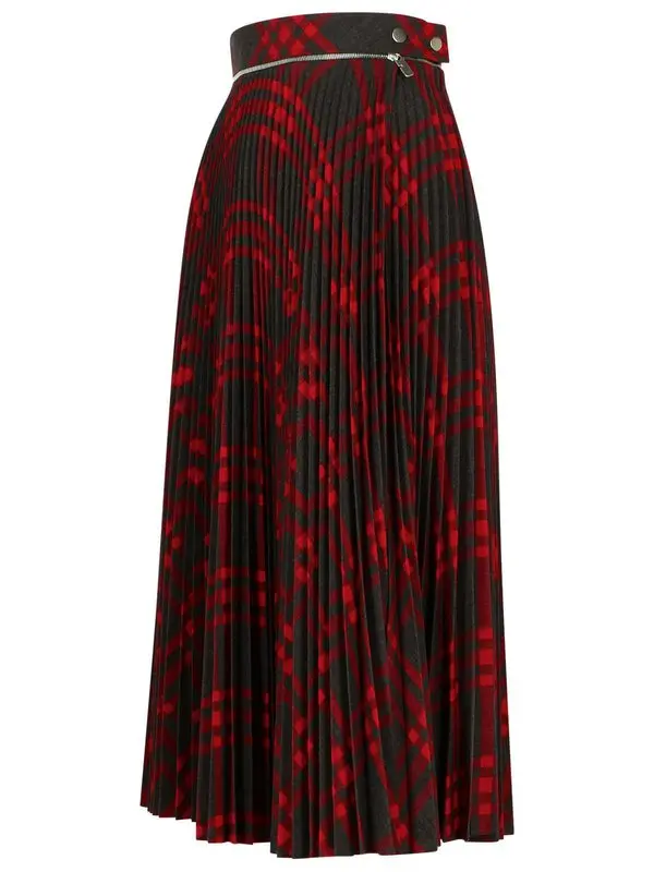 Burberry Check' Long Wool Blend Skirt