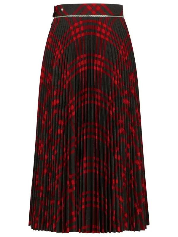 Burberry Check' Long Wool Blend Skirt