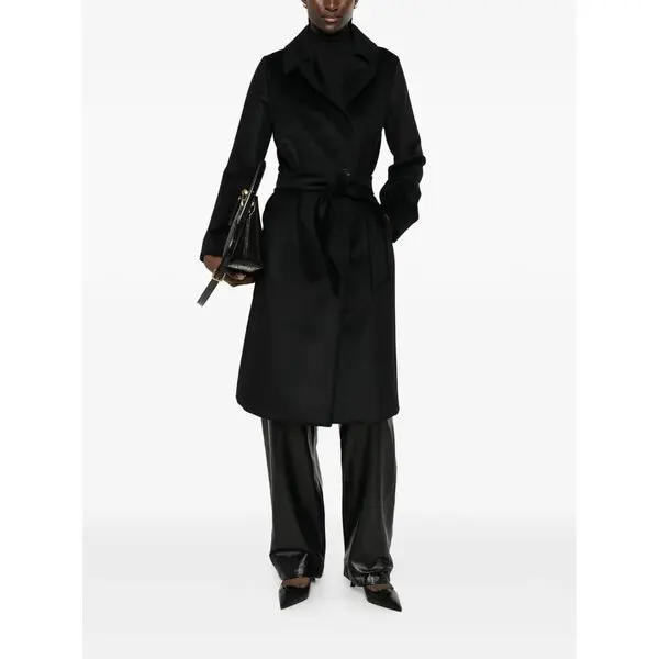 Max Mara Coats Single Breasted Coats - Black