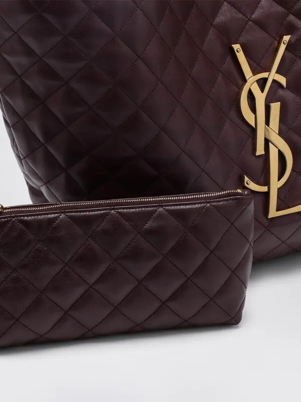 Saint Laurent Icare Matelasse Nappa Maxi Shopping Bag With Logo - Multicolor