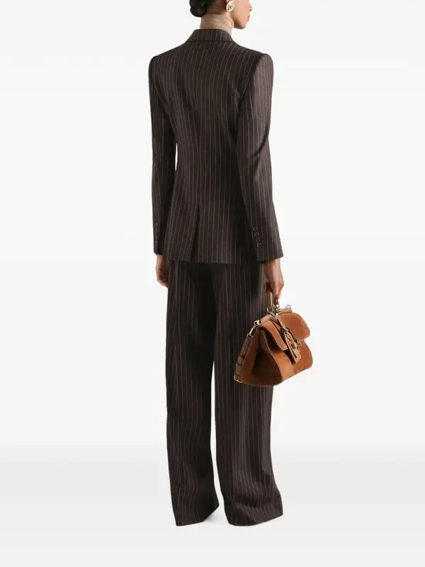 Dolce & Gabbana Double-breasted Pinstripe Wool Turlingon Blazer - Multicolor